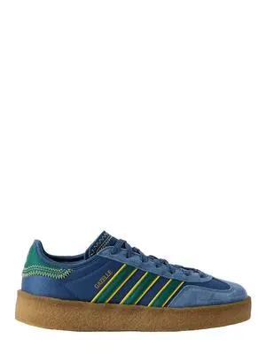 Adidas Originals By Alexander Wang Clot Gazelle Suede-trimmed Scuba Sneakers - Blue
