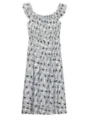 Prada Floral Print Pongé Dress - Blue