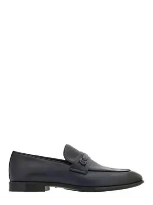 FERRAGAMO Gancini Detail Loafers - Blue