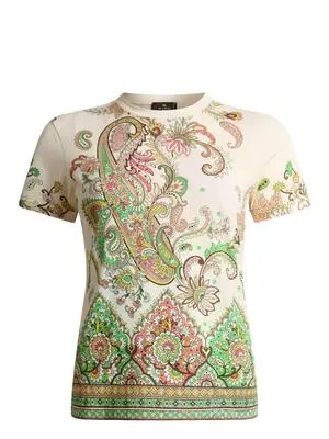 Etro Floral-print T-shirt - White