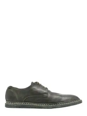 Guidi Leather Derby Shoes - Green