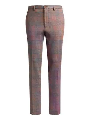 Etro Checked Trousers - Orange