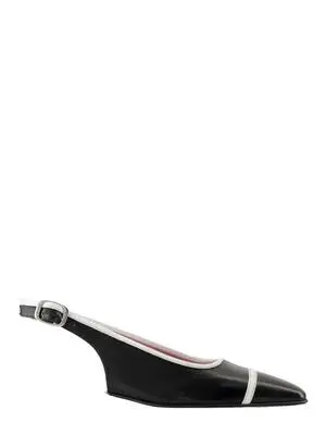 CAREL Elisa Contrasting Slingback Pumps - Black