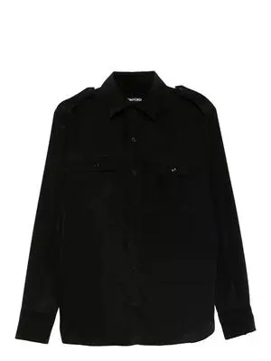 TOM FORD Light-crepe Shirt - Black