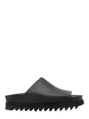 Guidi Leather Slides - Black