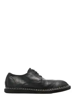 Guidi Leather Derby Shoes - Black