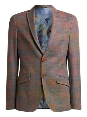 Etro Prince Of Wales-checked Blazer - Orange