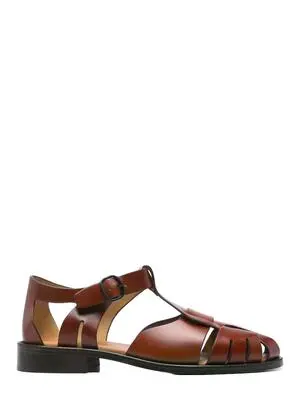 Hereu Pesca Leather Sandals - Brown