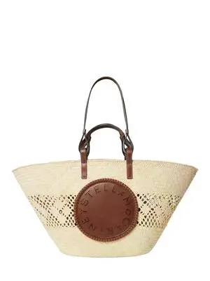 Stella McCartney Logo-perforated Tote - Neutrals