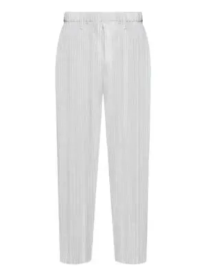 Issey Miyake Pleated Straight-leg Trousers - Grey