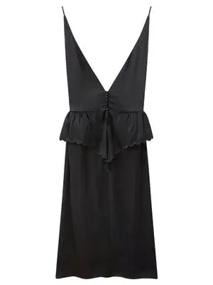 Stella McCartney V-neck Spaghetti Strap Dress - Black