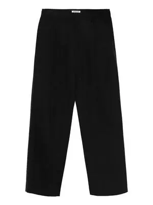 Auralee Pleated-detail Trousers - Black