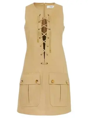 CHLOÉ Mini Lace-Up Dress