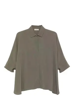 BLANCA VITA Batwing-sleeves Shirt - Green