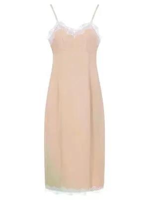 Carven Lace-trim Dress - Pink