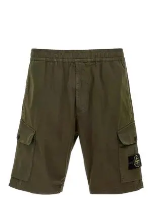 Stone Island Compass-badge Bermuda Shorts - Green