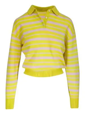 Guest In Residence Collegiate Polo Shirt - Yellow
