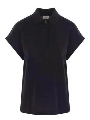 Saint Laurent Cassandre Polo Top - Black