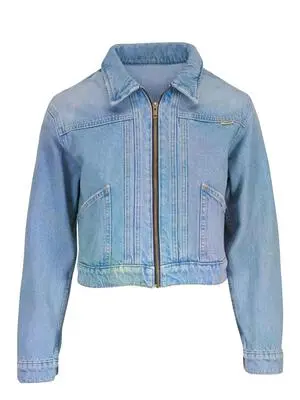 MOTHER Zip-up Denim Jacket - Blue
