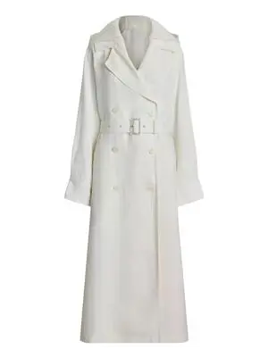RALPH LAUREN Double-Breasted Belted Trench Coat