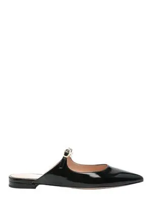 GIANVITO ROSSI Patent-leather Mules - Black