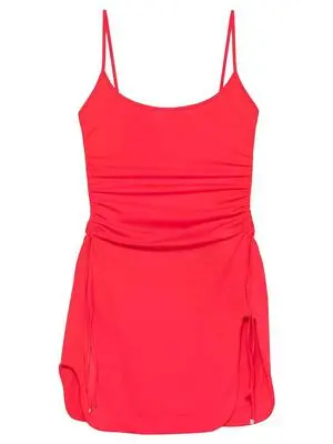 Attico Adjustable-side Straps Mini Dress - Red