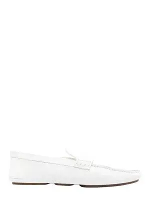 Khaite Flat Leather Loafers - White