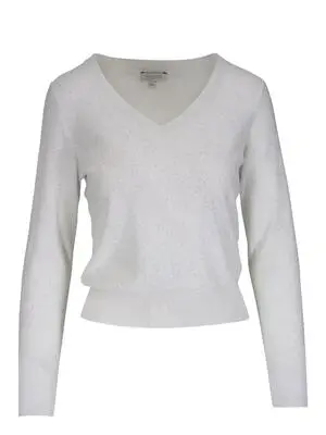 Kinross Cashmere V-neck Jumper - White