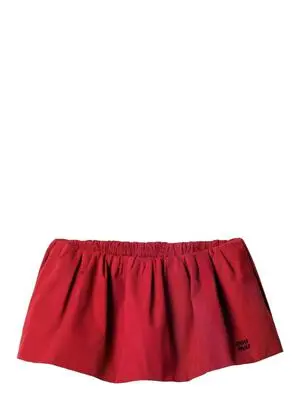 Miu Miu Poplin Mini Skirt - Red