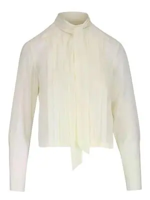 TWP Patti Shirt With Detachable Necktie - Neutrals