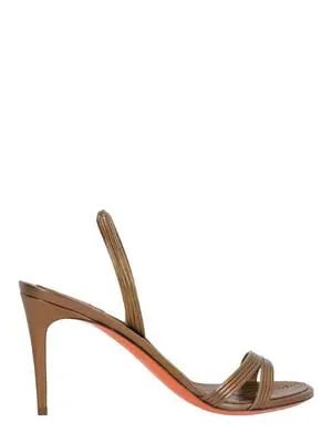 Santoni 85mm Leather Sandals - Gold