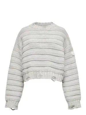 MAISON MARGIELA Crew Neck Long Sleeve Sweater - Grey