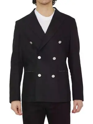 TONELLO Double-breasted Blazer - Black