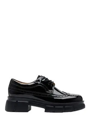 MARC NOLAN Ms. Alexander Leather Wingtip Derby - Black Patent