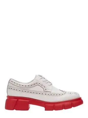 MARC NOLAN Ms. Alexander Leather Wingtip Derby - Red