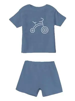 GUNAMUNA Cotton T-shirt & Short Set - Bike
