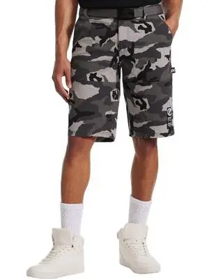 ECKO UNLTD. Belted Cargo Shorts Street Camo