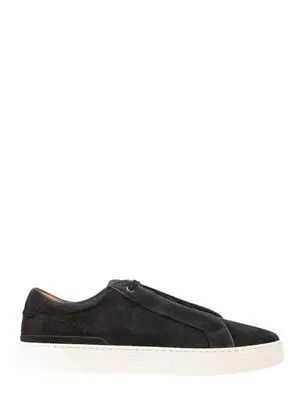 BOSS Low-profile Suede Sneakers - Dark Grey