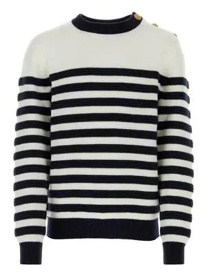 Balmain Striped Knitwear - Blancmarine