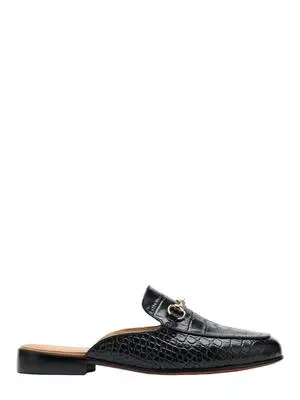 MARC NOLAN Ms. Del Sol Loafer Mule Black Croc