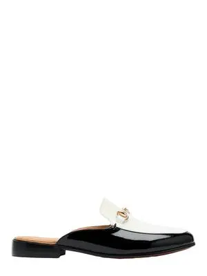 MARC NOLAN Ms. Del Sol Loafer Mule Black/white Patent