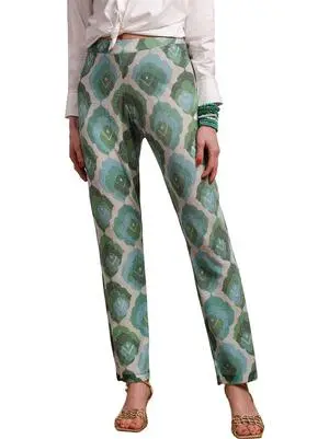FRANCES VALENTINE Robbie Graphic Leaf Pants - Blue/green/multi