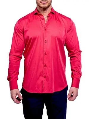 MACEOO Einstein Aristocratluxestretch Button-up Shirt - Red