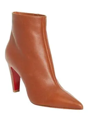 CHRISTIAN LOUBOUTIN Vibella Pointed Toe Bootie Cuoio