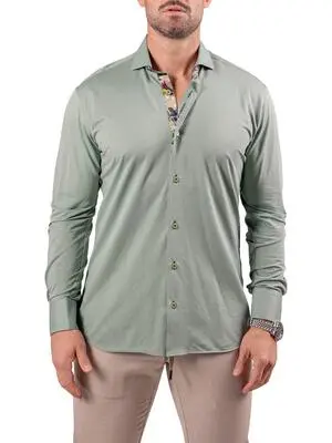 MACEOO Einstein Resistance0150 Button-up Shirt - Green