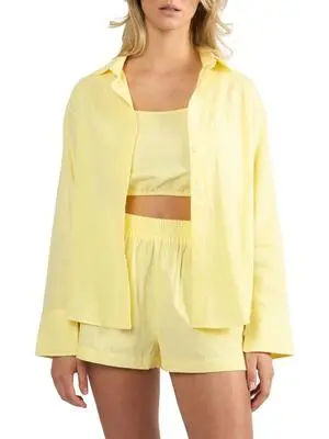 VIENS AVEC MOI The Everyday Boyfriend Shirt Light Yellow