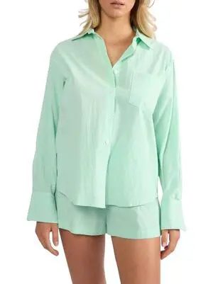 VIENS AVEC MOI The Everyday Boyfriend Shirt - Mint