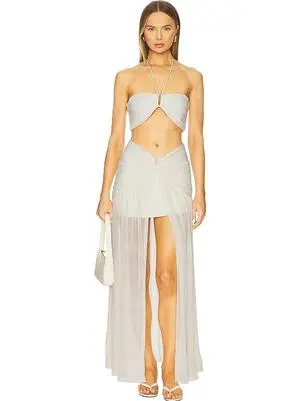 Devon Windsor Cadee Dress - Cream Crinkle
