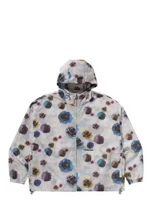 A BATHING APE Floral Camo Nylon Hooded Jacket - Cream