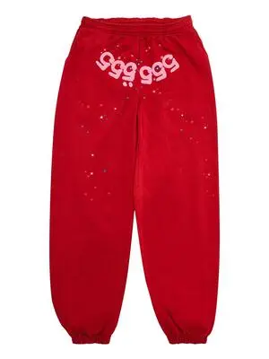 SP5DER Number 555 Sweatpants - Red